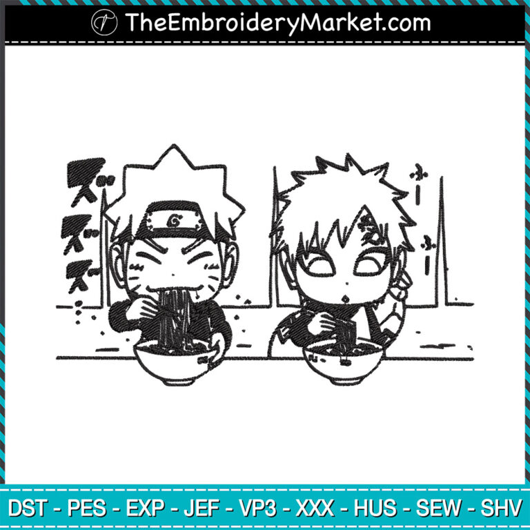 Naruto And His Best Friend Gaara Embroidery Designs File, Naruto ...