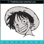 Monkey D.Luffy Face Embroidery Designs File, One Piece Machine ...