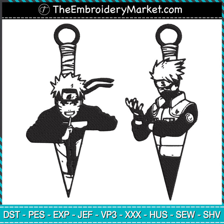 Naruto Kunai and Kakashi Kunai Embroidery Designs File, Naruto Machine ...