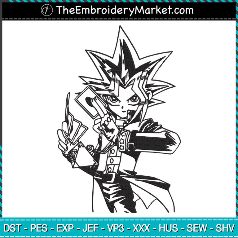 Yami Yugi Embroidery Designs File, Yu Gi Oh Machine Embroidery Designs ...