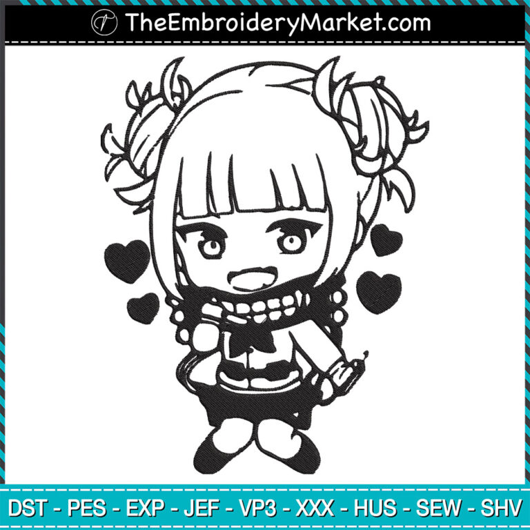 Toga Himiko Chibi Embroidery Designs File, My Hero Academia Machine ...