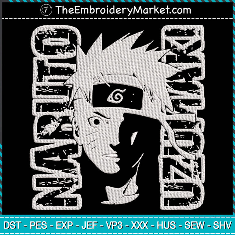 Uzumaki Naruto Face Embroidery Designs File, Naruto Machine Embroidery ...