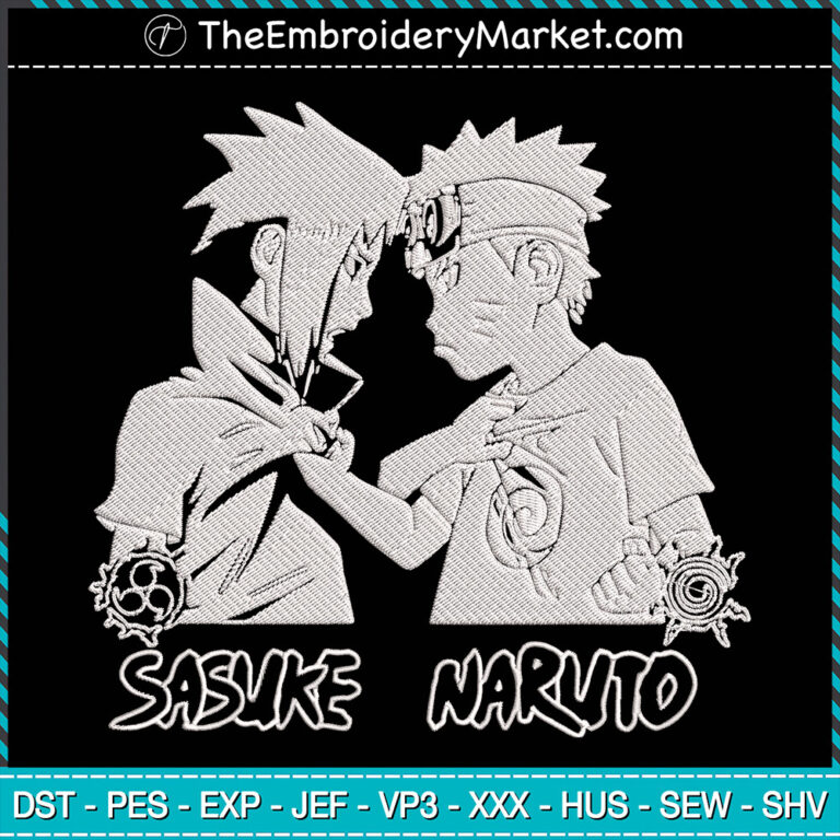 Sasuke vs Naruto Child Embroidery Designs File, Naruto Machine ...