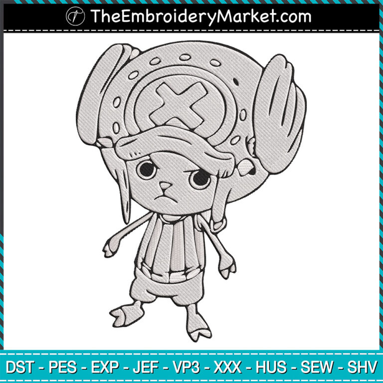 Tony Tony Chopper Cute Embroidery Designs File, One Piece Machine ...