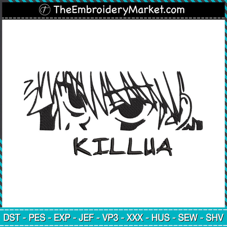 Zoldyck Killua Eyes Embroidery Designs File, Hunter x Hunter Machine ...