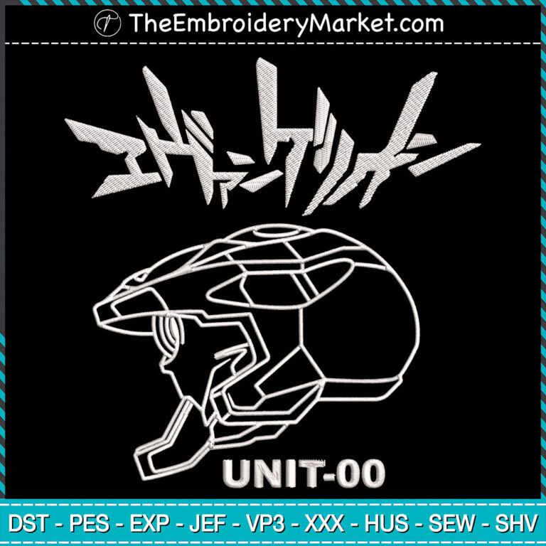 Evangelion EVA Unit 00 Embroidery Designs File, Neon Genesis Evangelion ...