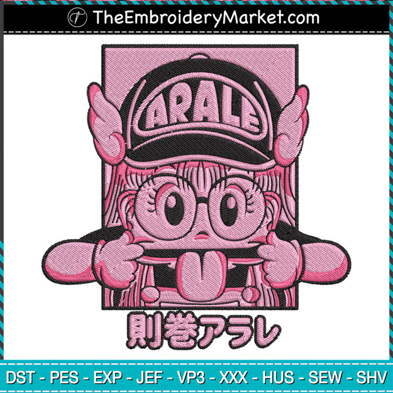 Arale Norimaki Embroidery Designs File, Dr. Slump Machine Embroidery ...