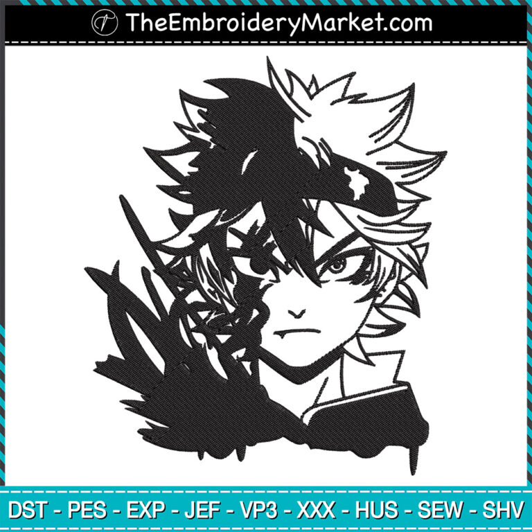 Asta and Demon Embroidery Designs File, Black Clover Machine Embroidery ...