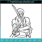 Zoro Take The Swords Embroidery Designs File, One Piece Machine ...