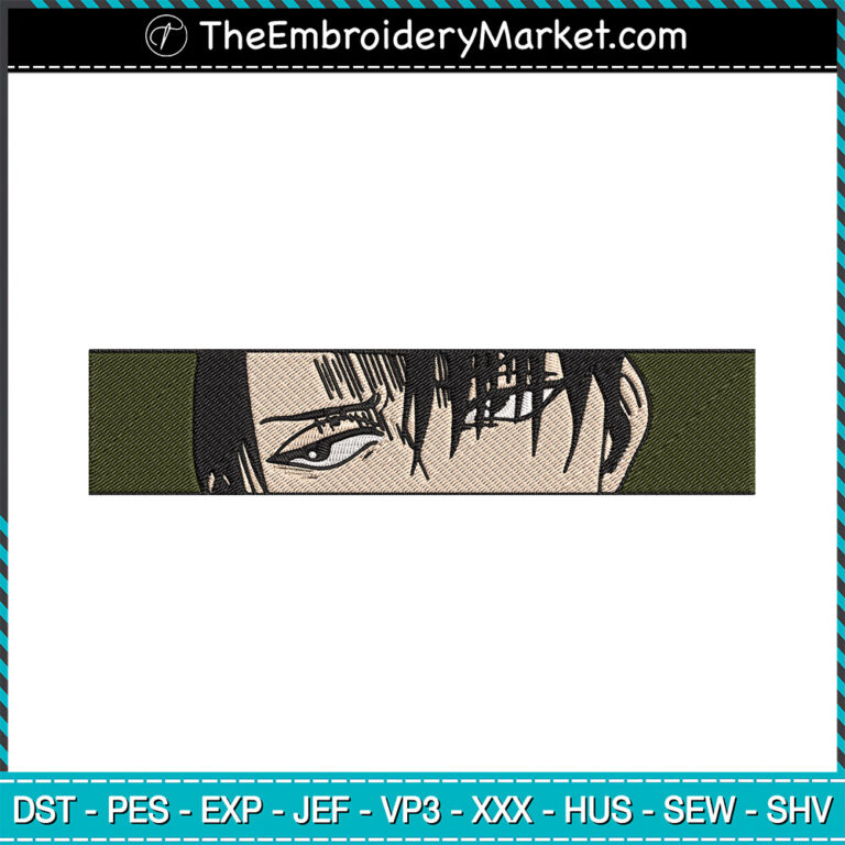 Levi Ackerman Eyes Cool Boy Embroidery Designs File, Attack On Titan ...