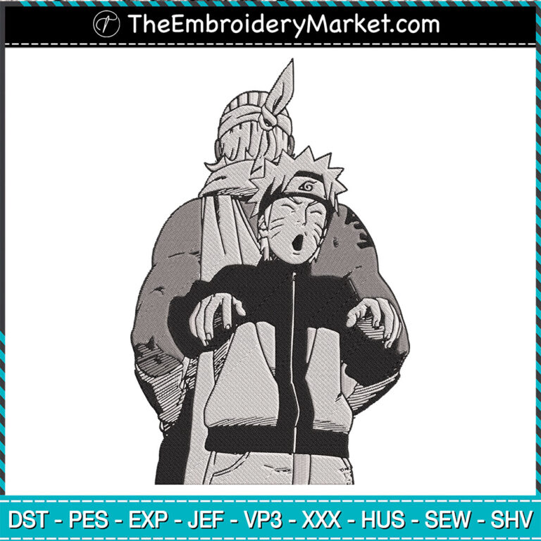 Killer Bee and Naruto Yeah Embroidery Designs File, Naruto Machine ...