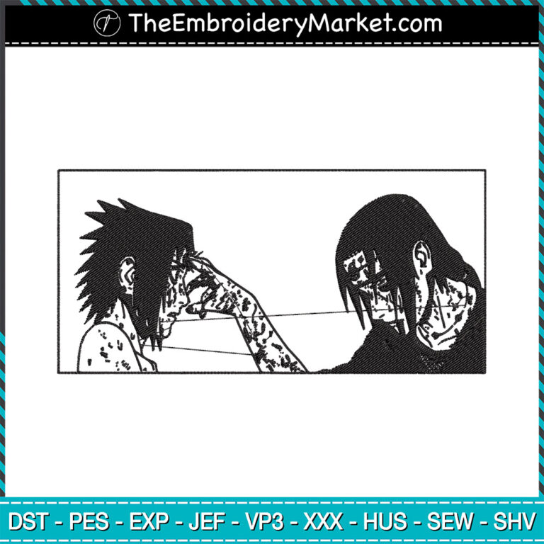 Itachi and Sasuke Embroidery Designs File, Naruto Machine Embroidery ...