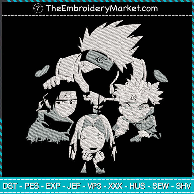 Team Kakashi Embroidery Designs File, Naruto Machine Embroidery Designs ...