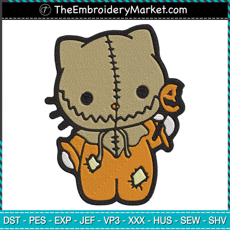 Hello Kitty Sam Trick Or Treat Embroidery Designs File, Halloween ...