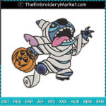 Mummy Stitch Funny Embroidery Designs File, Halloween Machine ...
