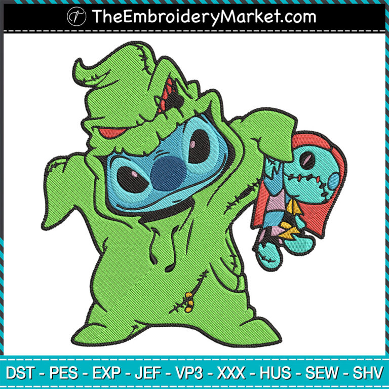 Oogie Boogie Stitch Embroidery Designs File, Halloween Machine ...
