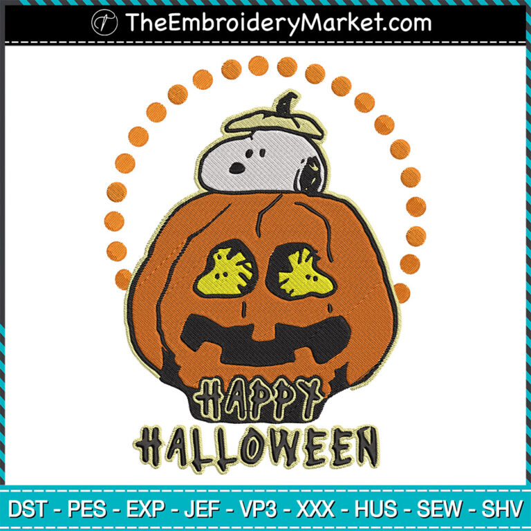 Snoopy Happy Halloween Embroidery Designs File, Halloween Machine ...