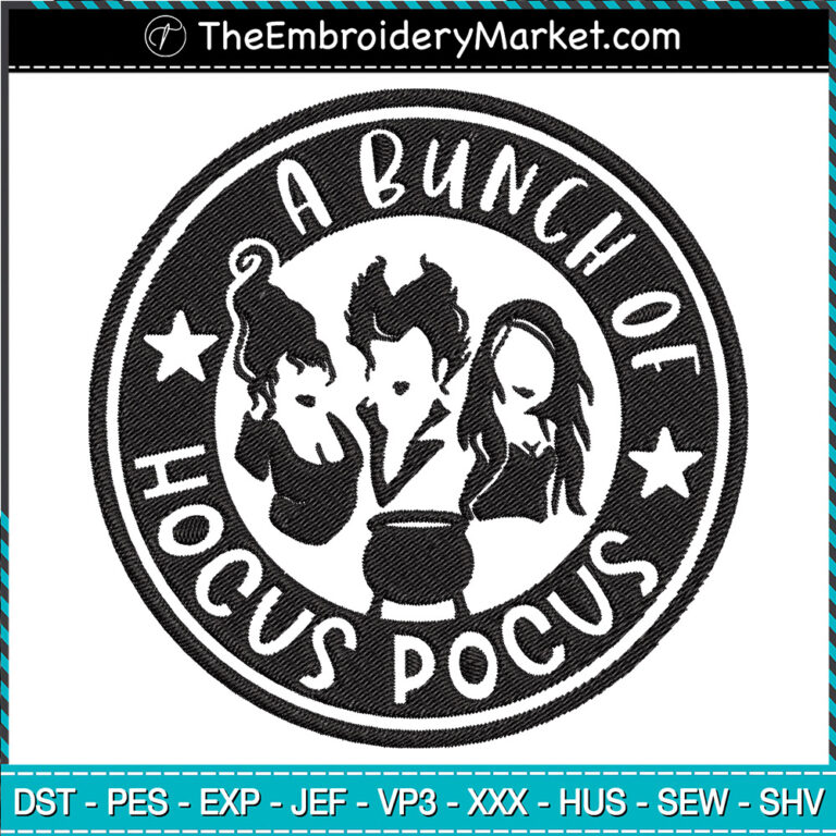A Bunch Of Hocus Pocus Embroidery Designs File, Halloween Machine ...