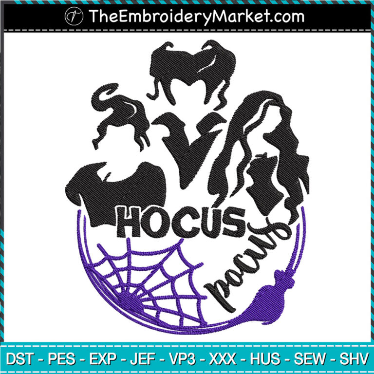 Hocus Pocus Embroidery Designs File, Halloween Machine Embroidery ...