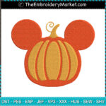 Mickey Pumpkin Head Embroidery Designs File, Halloween Machine ...