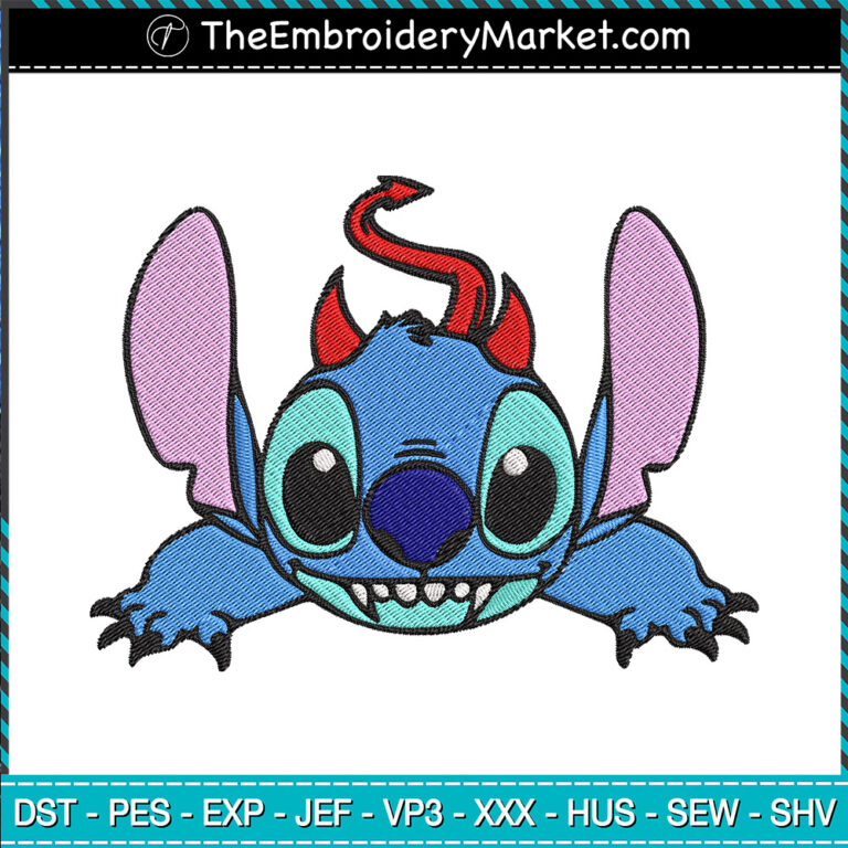 Stitch Halloween Embroidery Designs File, Halloween Machine Embroidery ...