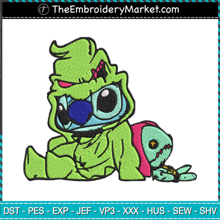 Stitch Oogie Boogie Sally Embroidery Designs File, Halloween Machine ...