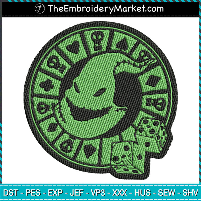 Oogie Boogie Casino Embroidery Designs File, Christmas Machine ...
