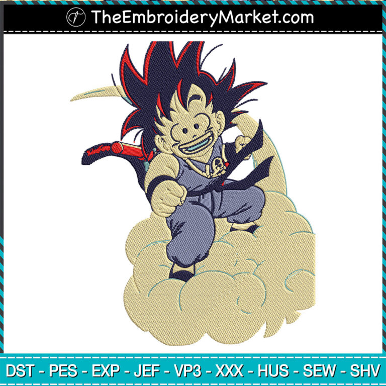 Son Goku Cute Embroidery Designs File - The Embroidery Design Market