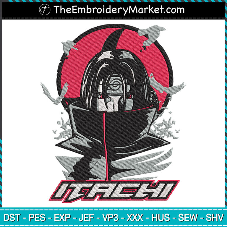 Uchiha Itachi Head Uchiha Clan Embroidery Designs File - The Embroidery ...