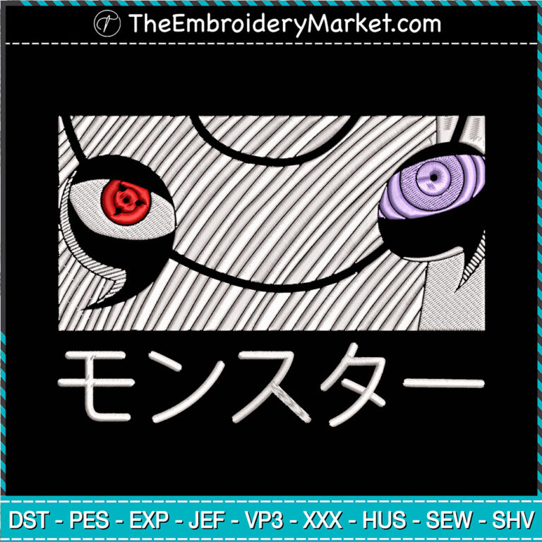 Rinnegan Uchiha Sasuke Embroidery Designs File - The Embroidery Design ...