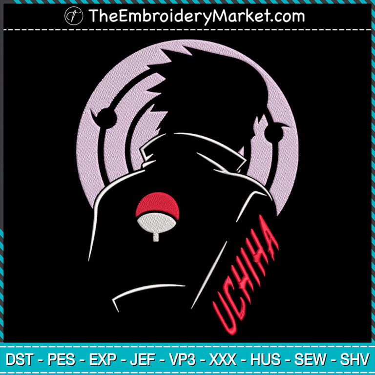 Rinnegan Uchiha Sasuke Embroidery Designs File - The Embroidery Design ...