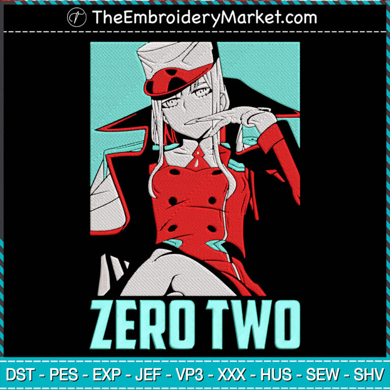 Zero Two Embroidery Designs File - The Embroidery Design Market