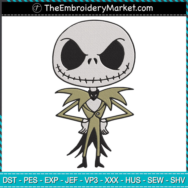 Baby Jack Skellington Embroidery Designs File - The Embroidery Design ...