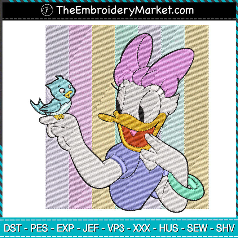 Daisy Duck Cute Disney Embroidery Designs File - The Embroidery Design ...