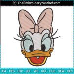 Daisy Duck Head Embroidery Designs File - The Embroidery Design Market